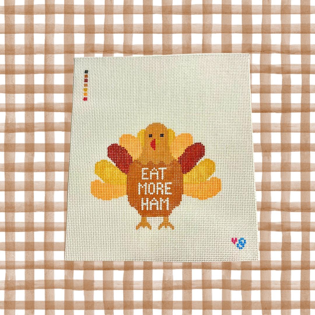 Eat More Ham: Hand-painted NDLPNT Canvas - Etsy