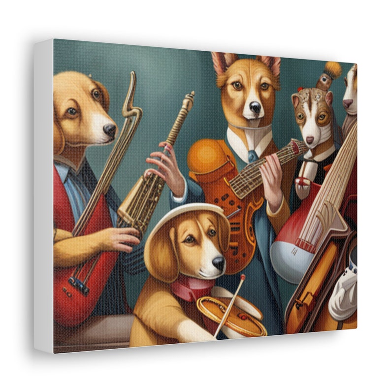 Painting of Cute Animals Playing Musical Instruments Decoration for ...