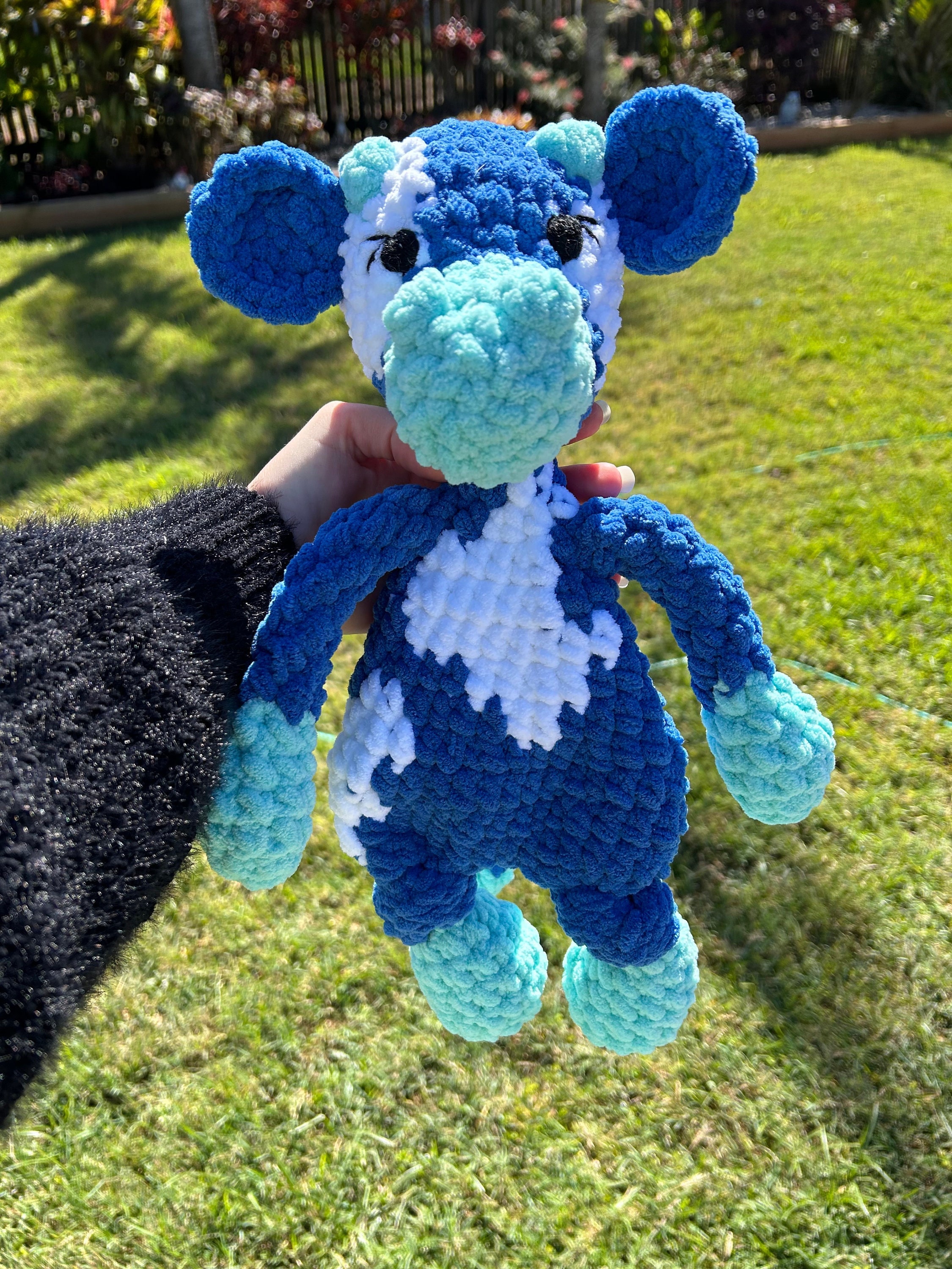 Custom Super Cute Cow Crochet Plushie Toy Snuggler - Etsy