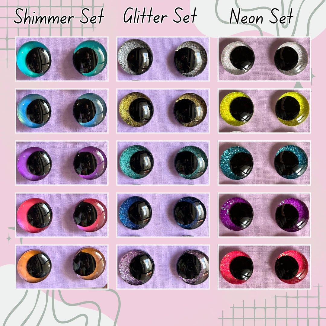 Hand Painted Safety Eyes for Crochet Toys - Etsy
