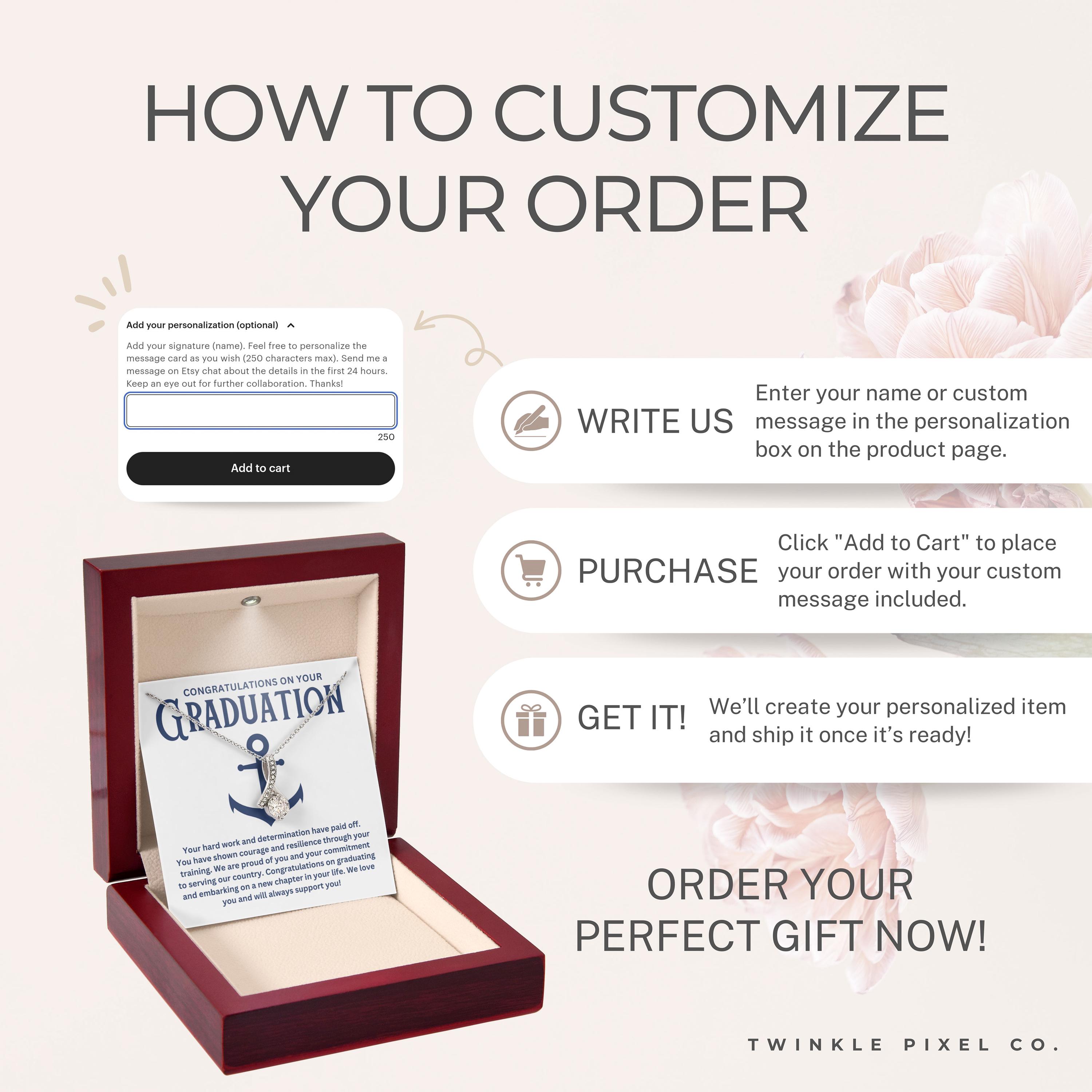 Female Navy Basic Training Graduation Necklace - Daughter Bootcamp ...