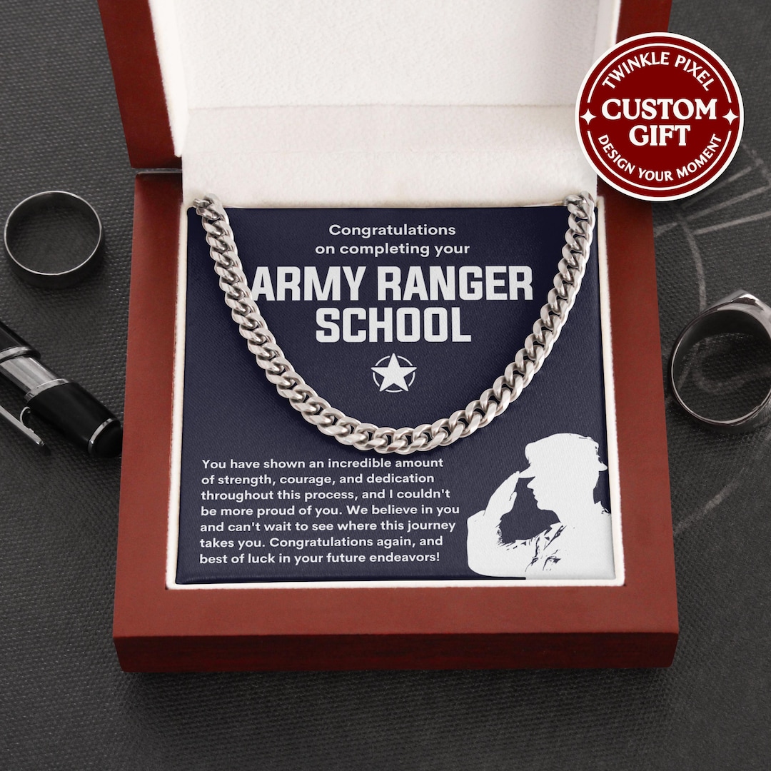 Army Ranger School Graduation Necklace - Ranger School Congrats, Army ...
