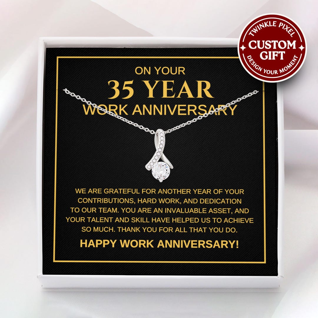 35 Year Work Anniversary Jewelry - Service Award, Company Gifts ...