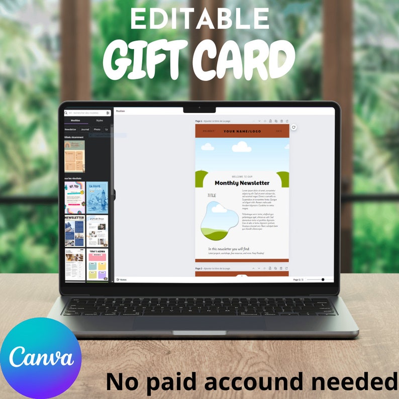 Editable Monthly Newsletter for Artists, Canva Template for Creative ...