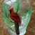 Cardinal Vase, Painted Cardinal Glass Vase, Floral Vase - Etsy