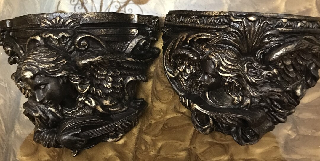 Angel Sconces, Hand Painted Angels Wall Sconces - Etsy