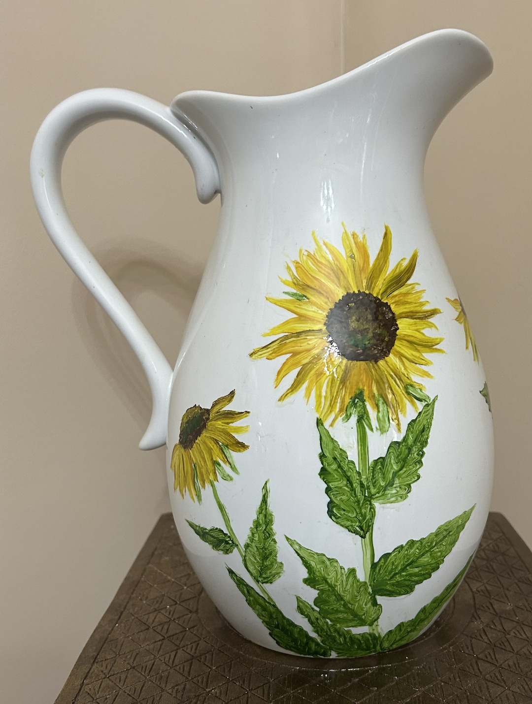 Sunflower Pitcher, Sunflowers Porcelain Pitcher - Etsy