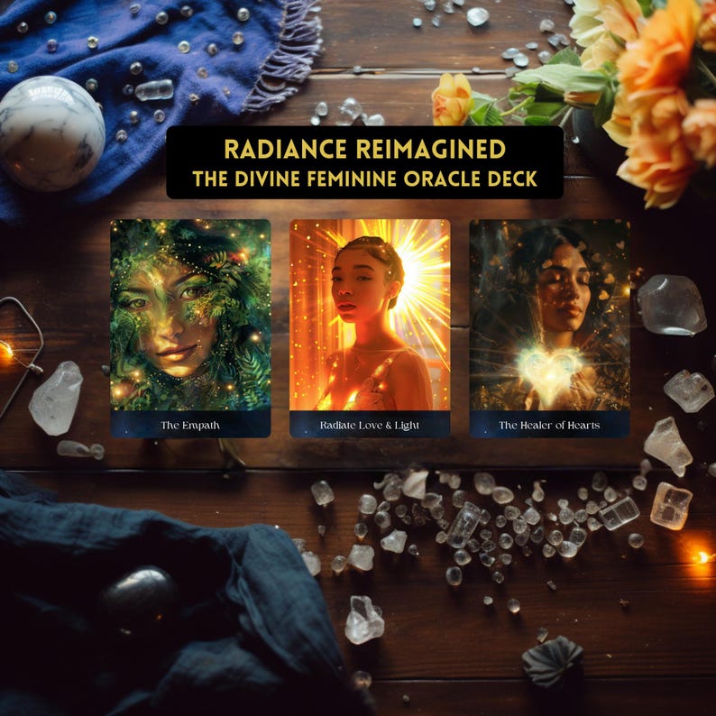 Radiance Reimagined: the Divine Feminine Oracle Deck Multicultural Diversity 2024 Divination ...