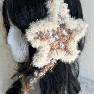 Oat Latte Star Ear Muffs, Winter Ear Warmers, Gifts for Her, Crochet ...