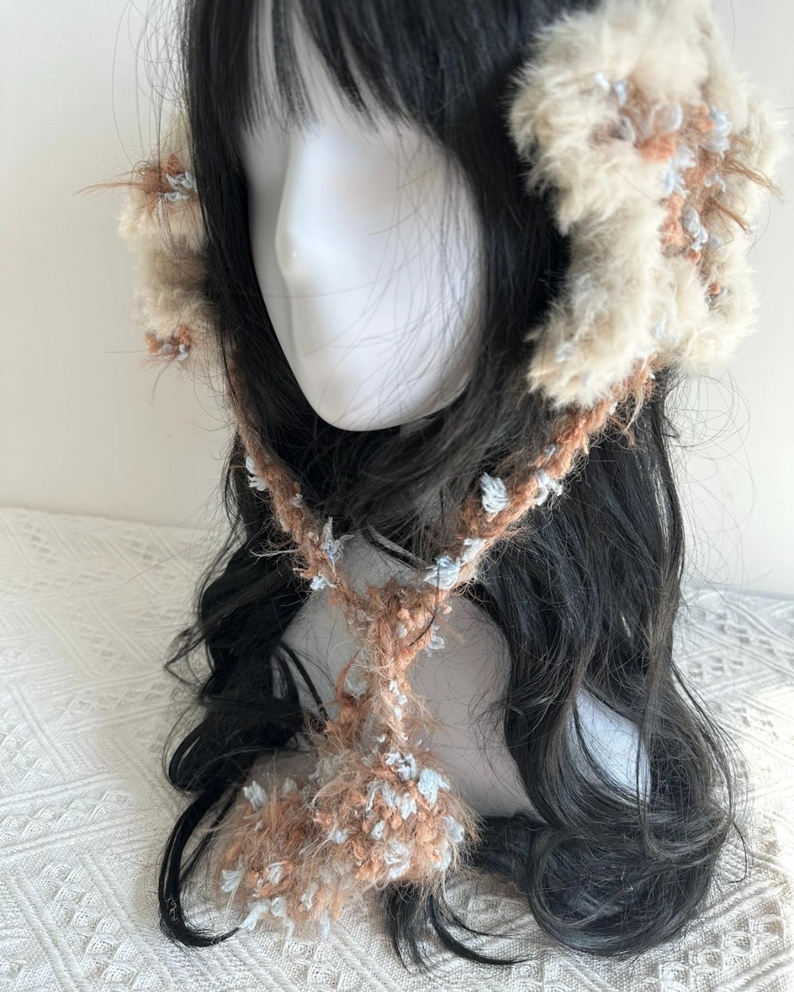 Oat Latte Star Ear Muffs, Winter Ear Warmers, Gifts for Her, Crochet ...