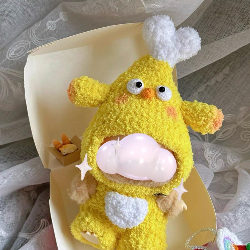 Labubu Yellow With Heart - Etsy