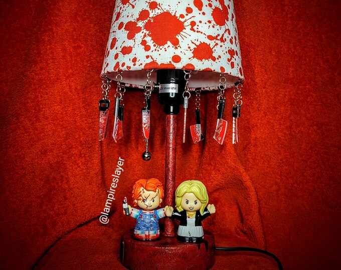 Chucky and Tiffany, Horror Lamp, Desk Lamp, Table Lamp, Bedroom Lamp ...