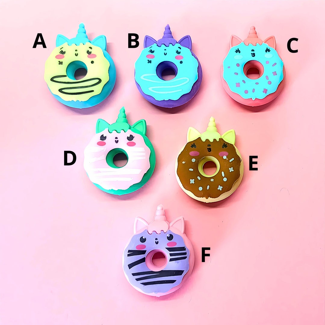 Magical Unicorn Donut Eraser kawaii Stationery Set cute School Supplies ...
