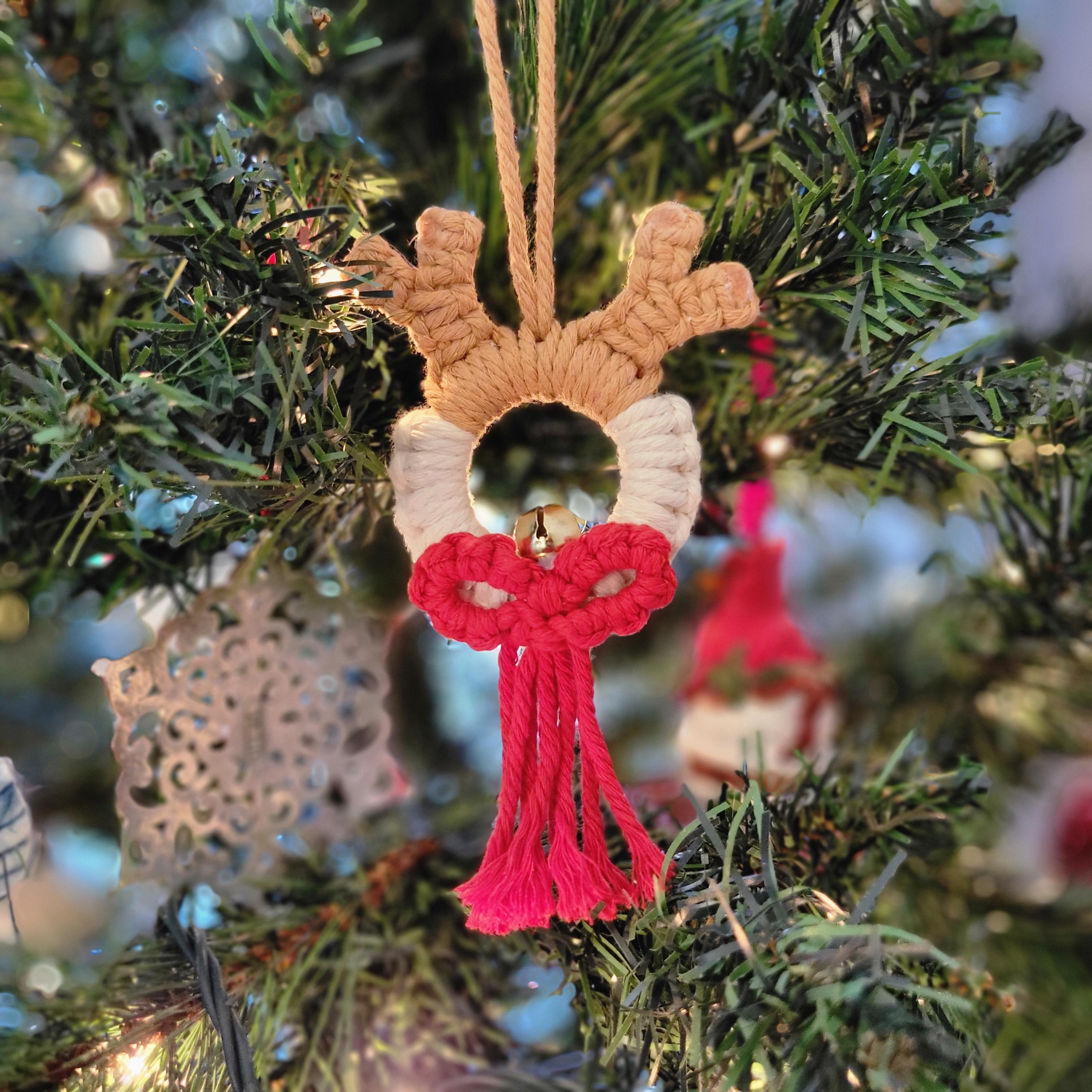 Reindeer Macramé Christmas Ornaments - Etsy