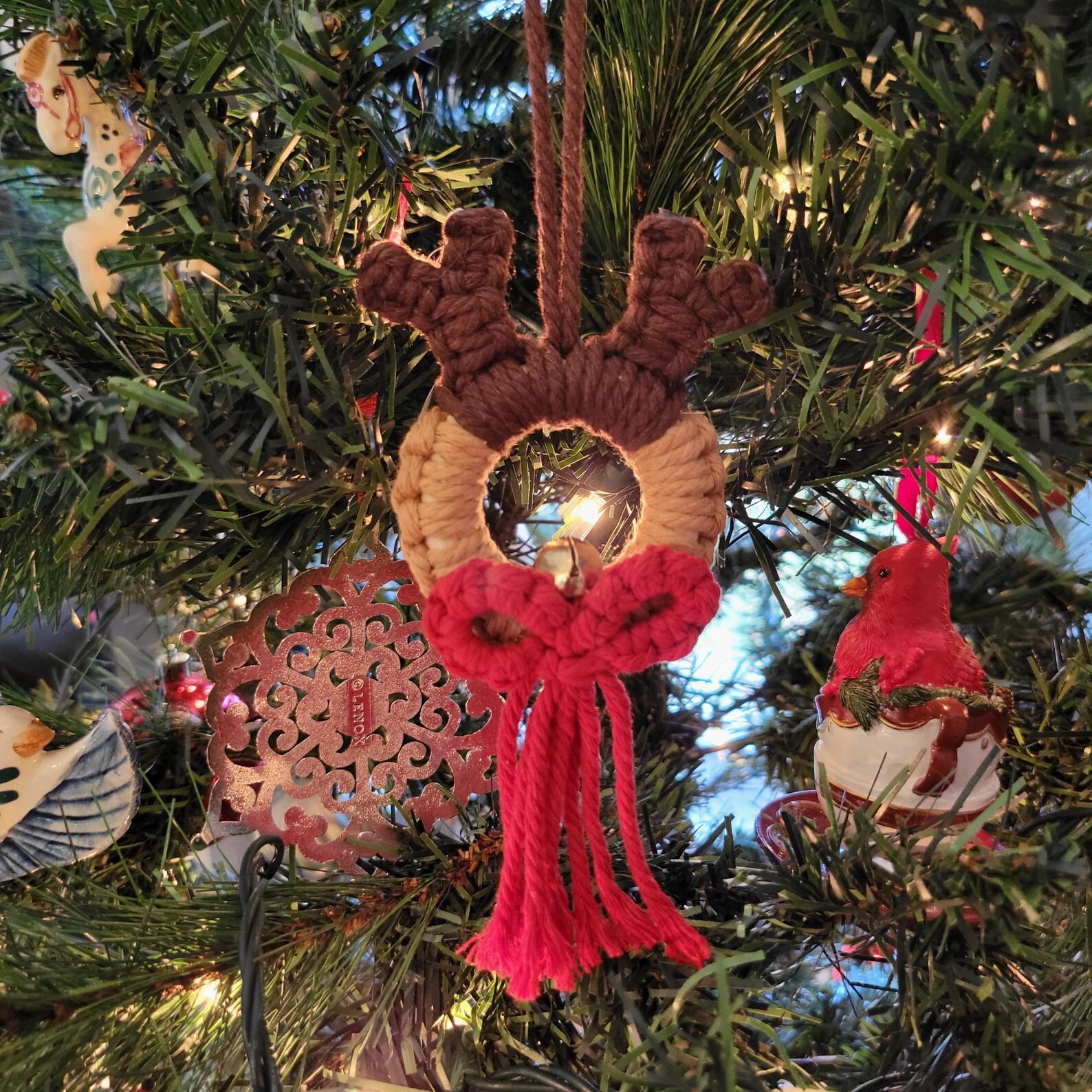 Reindeer Macramé Christmas Ornaments - Etsy