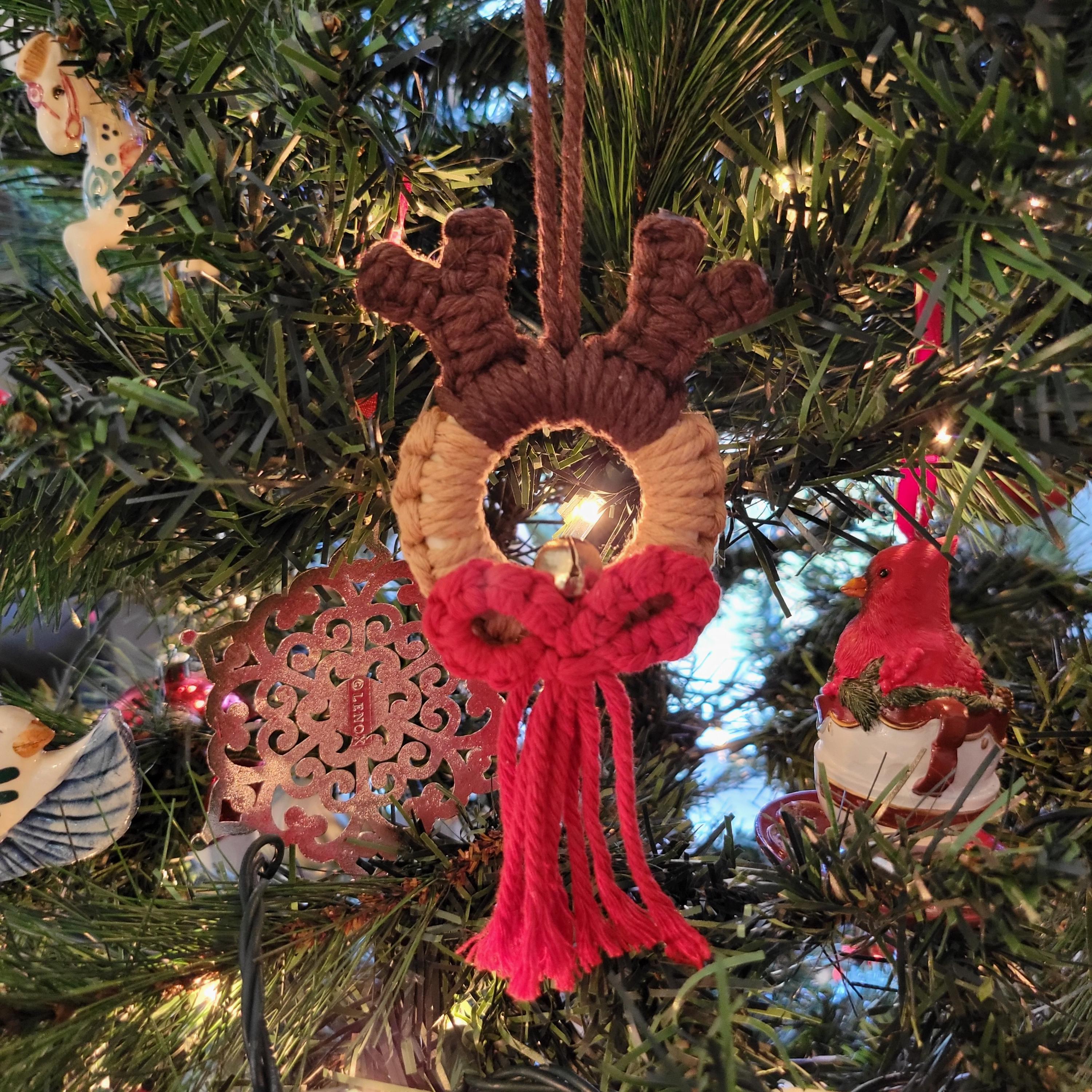 Reindeer Macramé Christmas Ornaments - Etsy