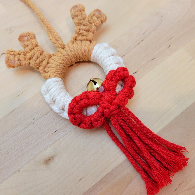 Reindeer Macramé Christmas Ornaments - Etsy
