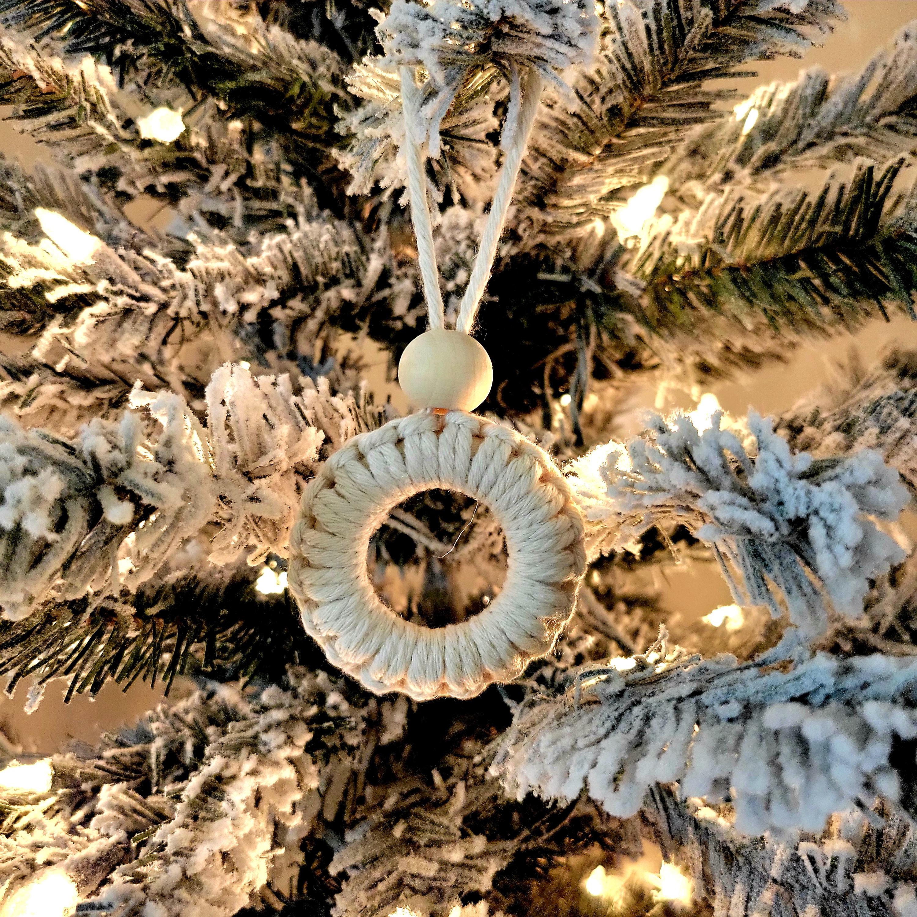 Wreath Macramé Christmas Ornaments - Etsy