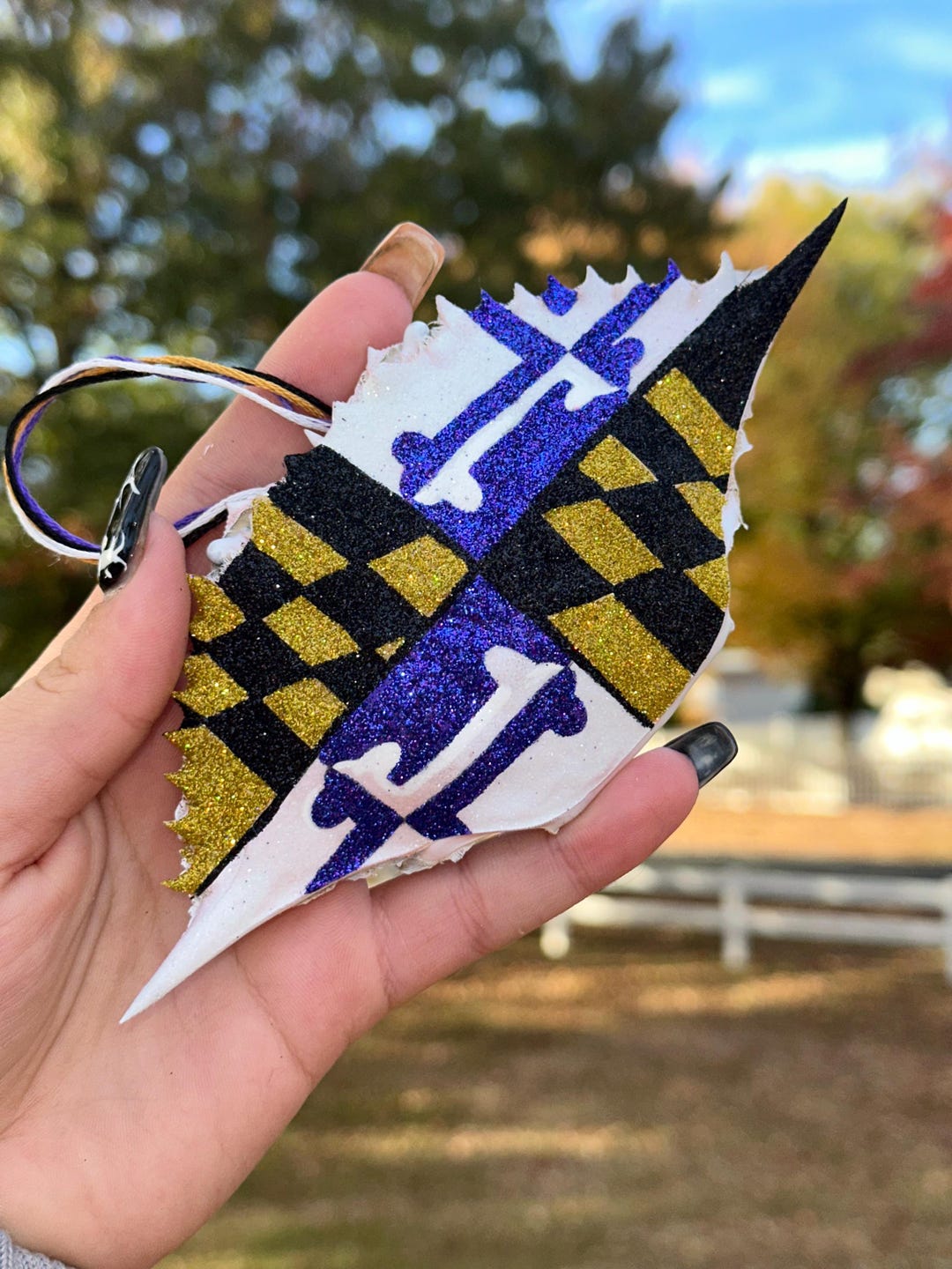 Glitter Ravens Color Maryland Crab Shell Ornament - Etsy