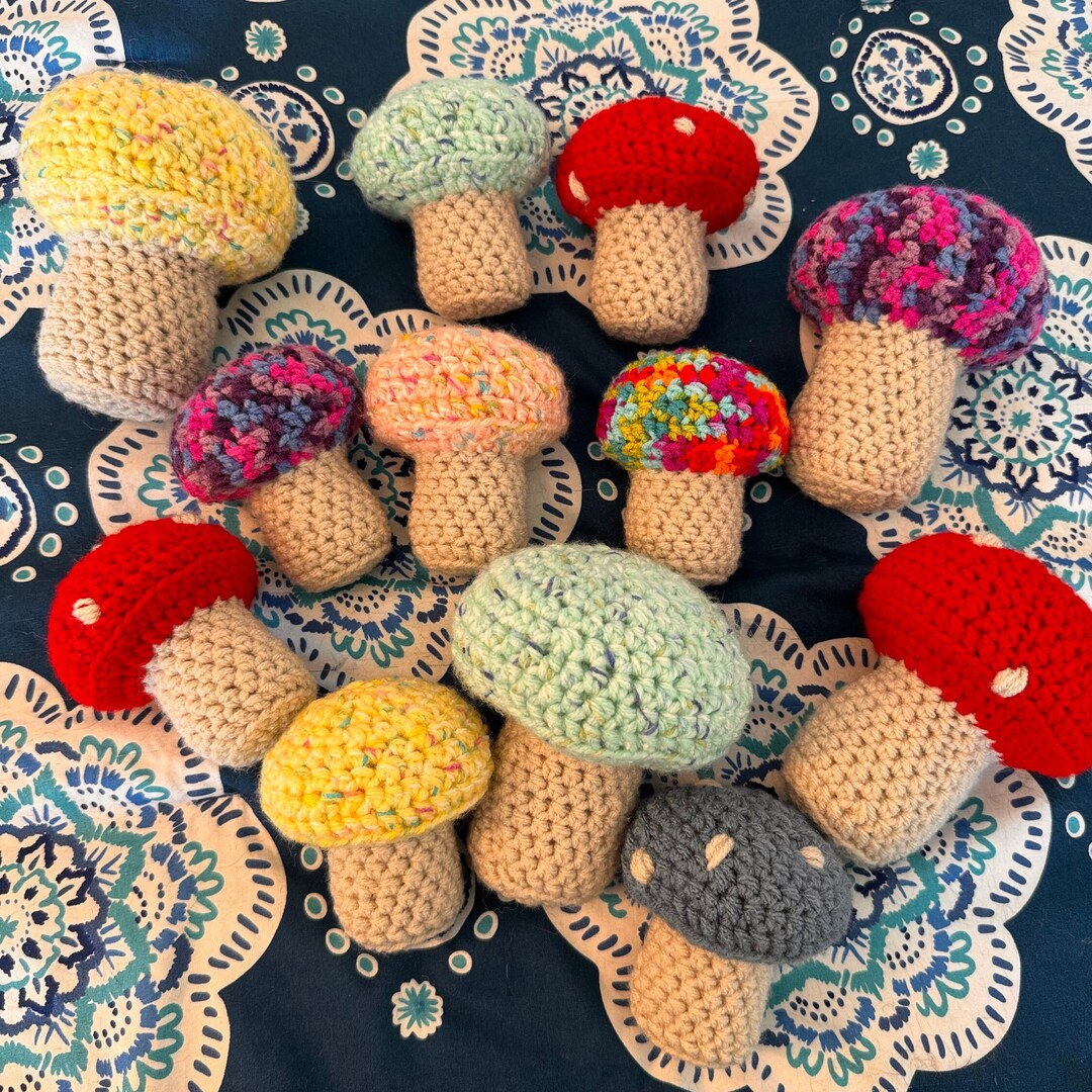 Crochet Mushroom Plushie, Toadstool Plush, Amigurumi Mushroom - Etsy