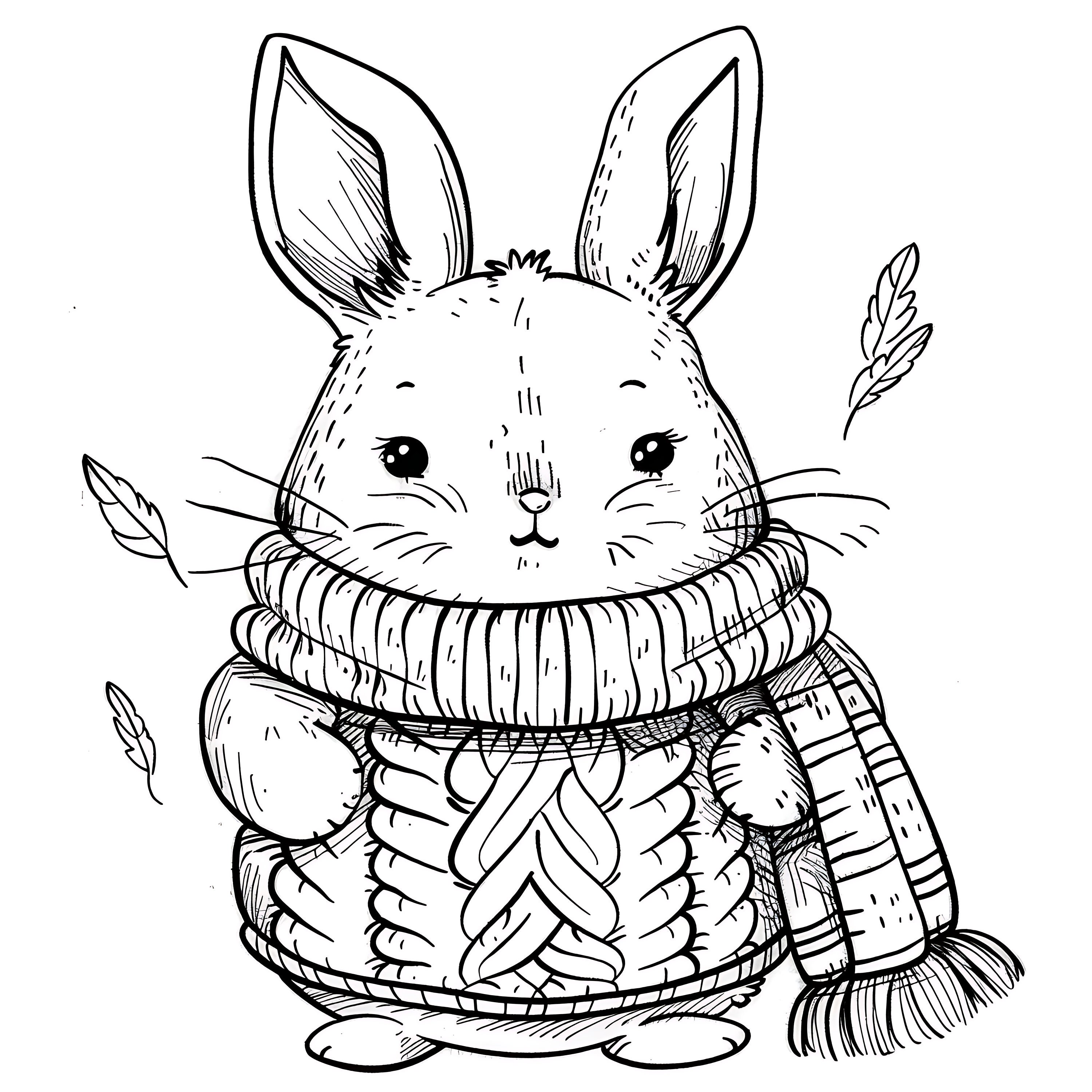 Cute Animals in Ugly Sweaters. Coloring Pages for Kids and Adults ...