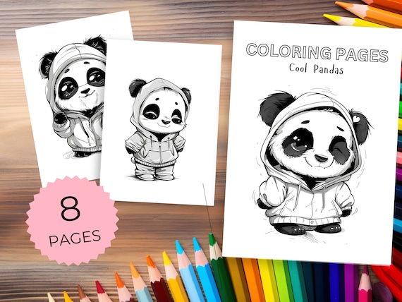 Cute Baby Panda Coloring Pages For Kids