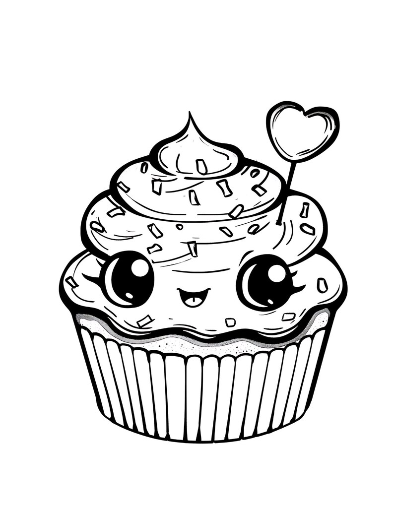Sweets Printable Coloring Pages Dessert Coloring Digital Download ...