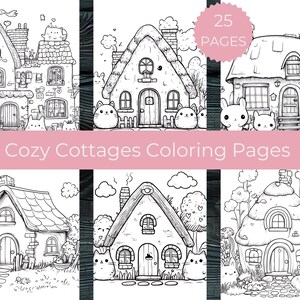 Cozy Cottages Coloring Pages | Coloring for Kids and Adults | Coloring ...