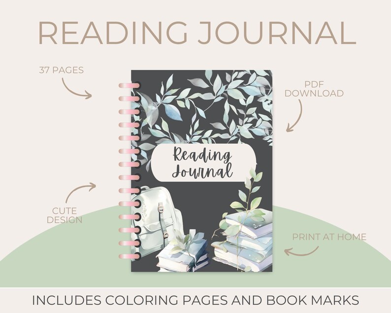 Reading Journal. PDF Download. Printable Journal. Printable Reading ...