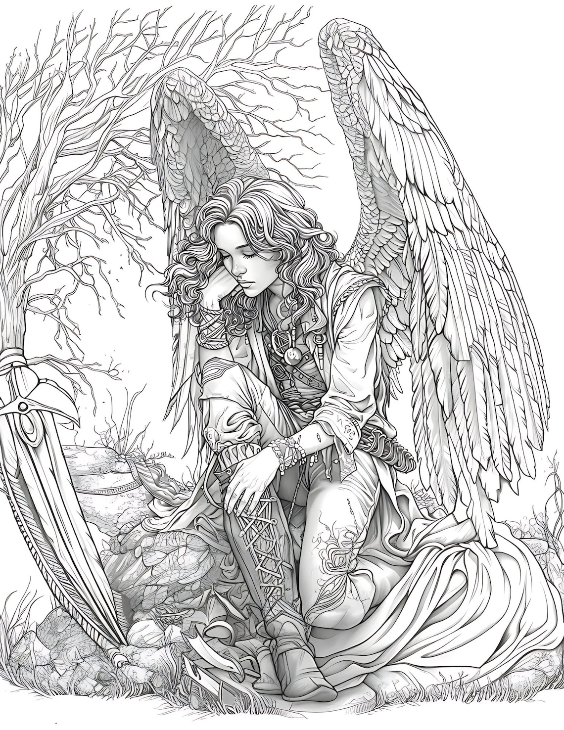 Valkyries Coloring Pages. Coloring Pages for Adults and Teens. High ...