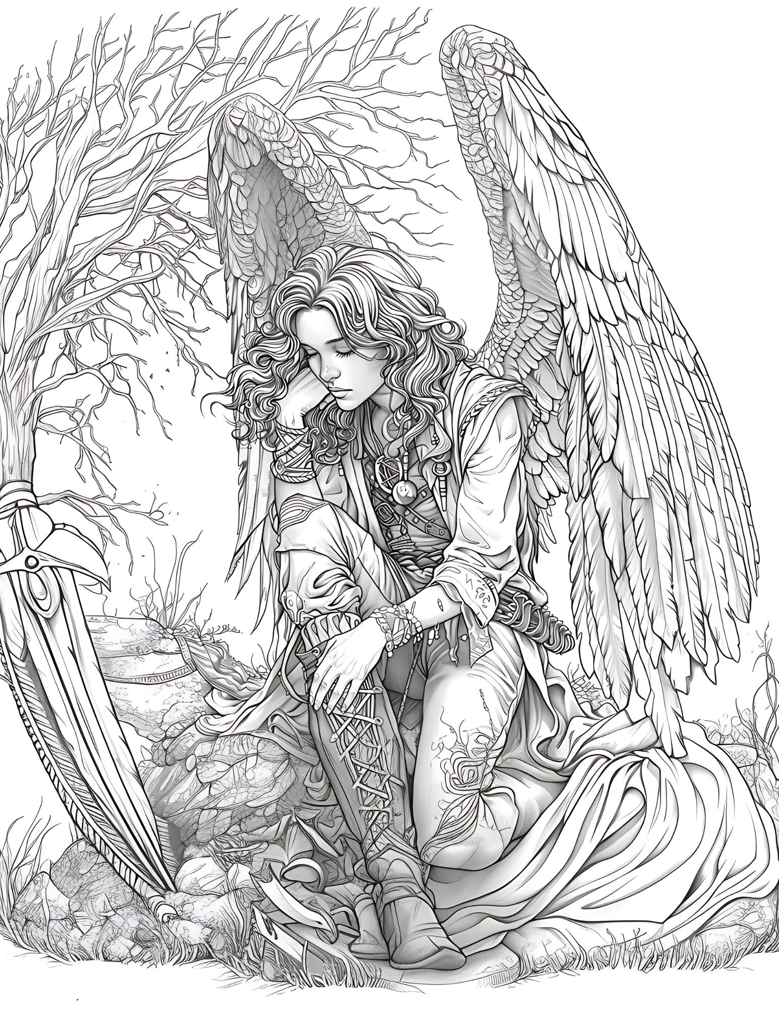 Valkyries Coloring Pages. Coloring Pages for Adults and Teens. High ...