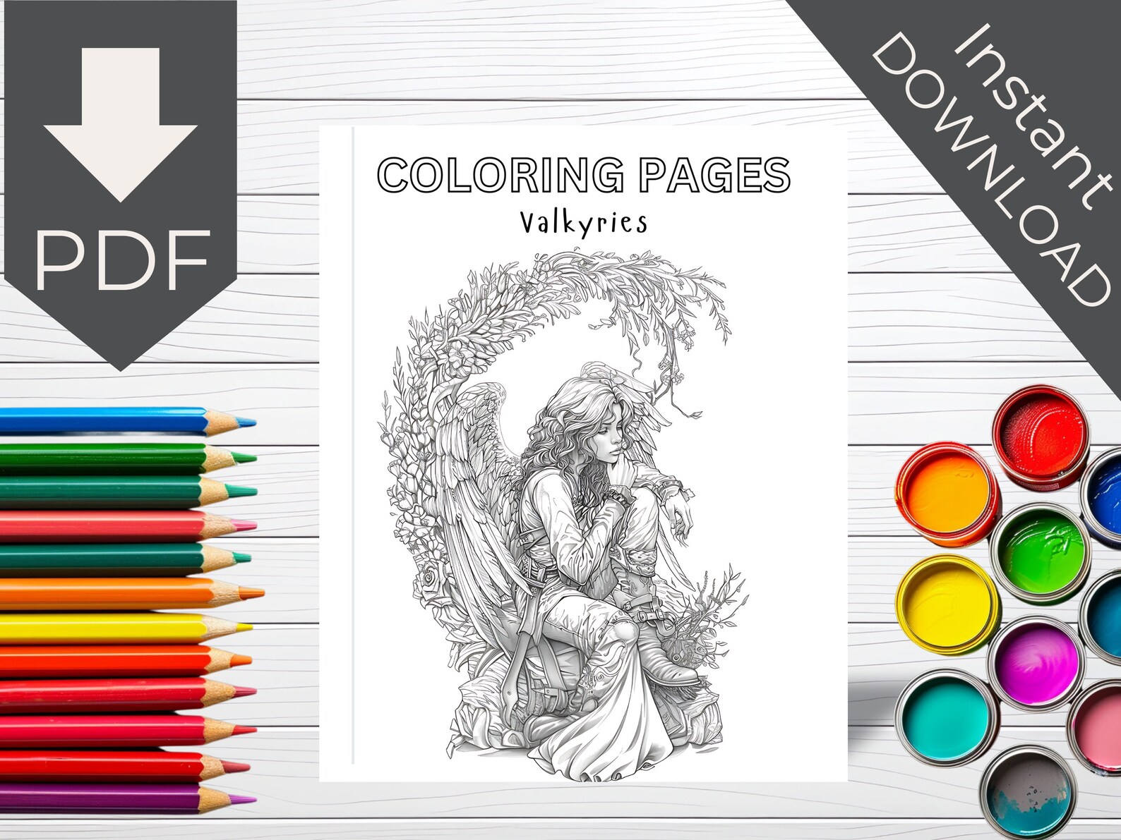 Valkyries Coloring Pages. Coloring Pages for Adults and Teens. High ...