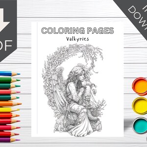 Valkyries Coloring Pages. Coloring Pages for Adults and Teens. High ...