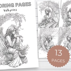 Valkyries Coloring Pages. Coloring Pages for Adults and Teens. High ...