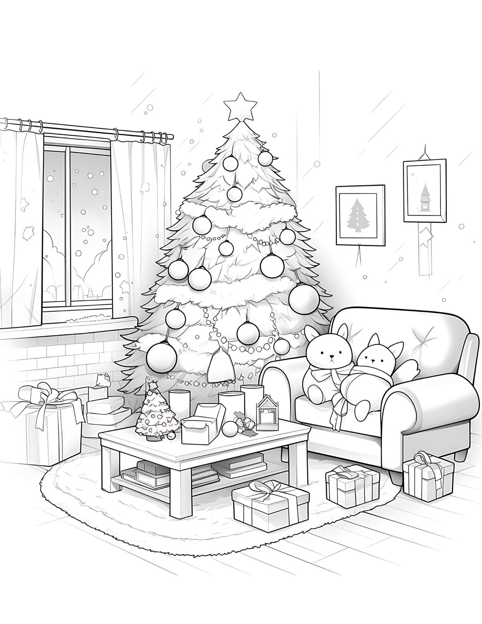 Happy Holidays Coloring Pack | Festive Holiday Scenes Coloring Pack ...