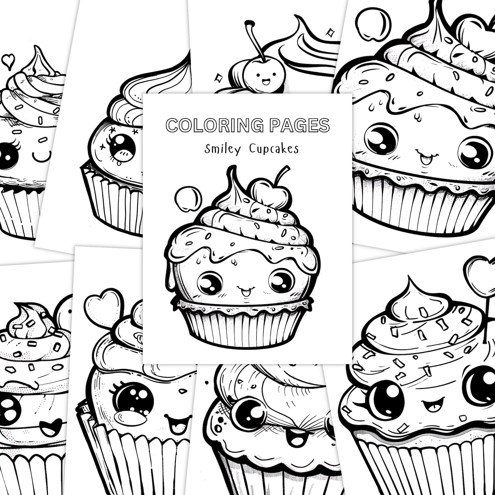 Sweets Printable Coloring Pages Dessert Coloring Digital Download ...
