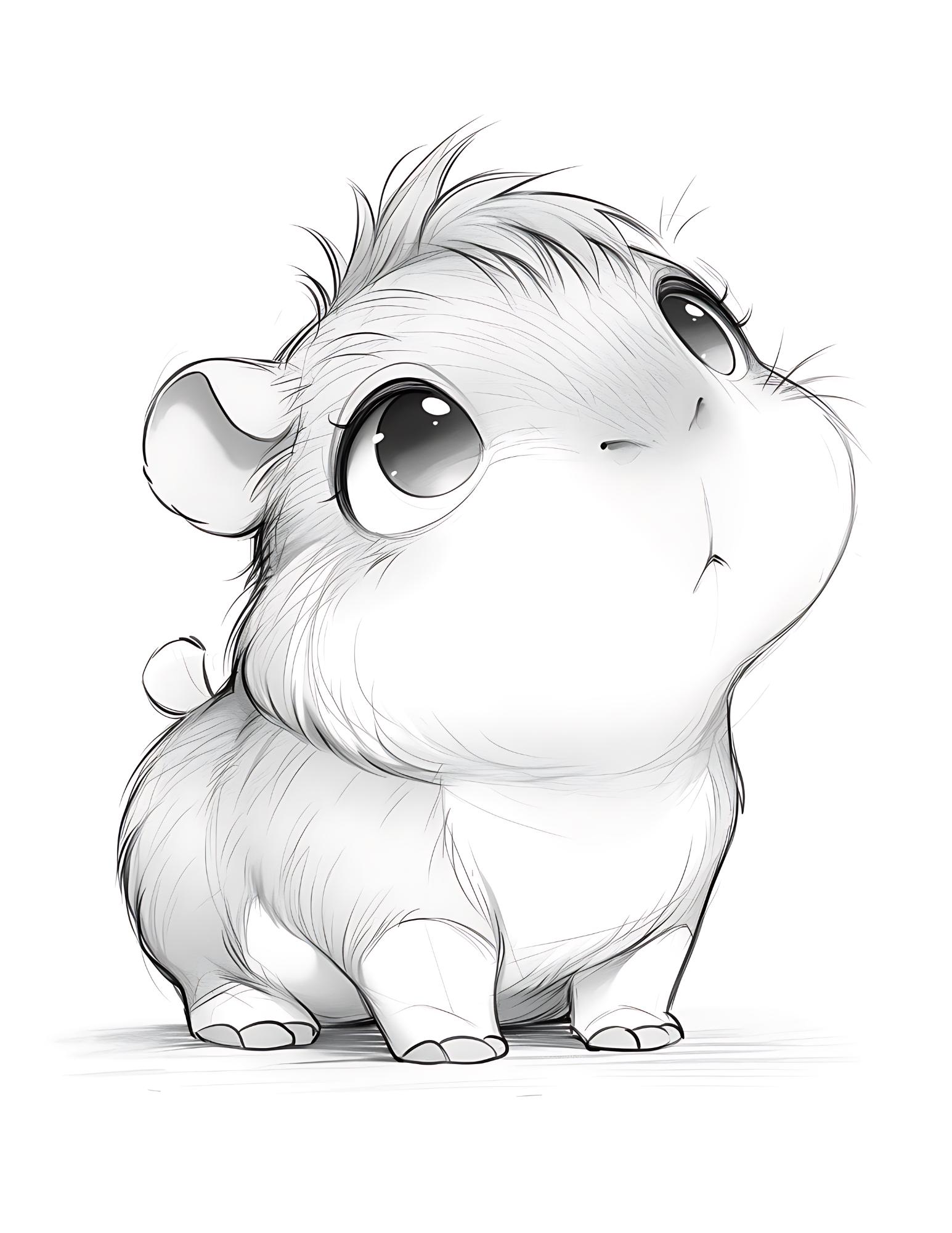 Kappy Capybara Coloring Pages | Bathing Capybara | Adorable, Sweet ...