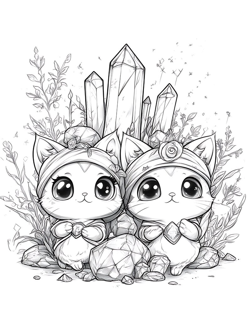 Fantasy Crystal Critters Coloring Pack | Fantasy Themed Art | High ...