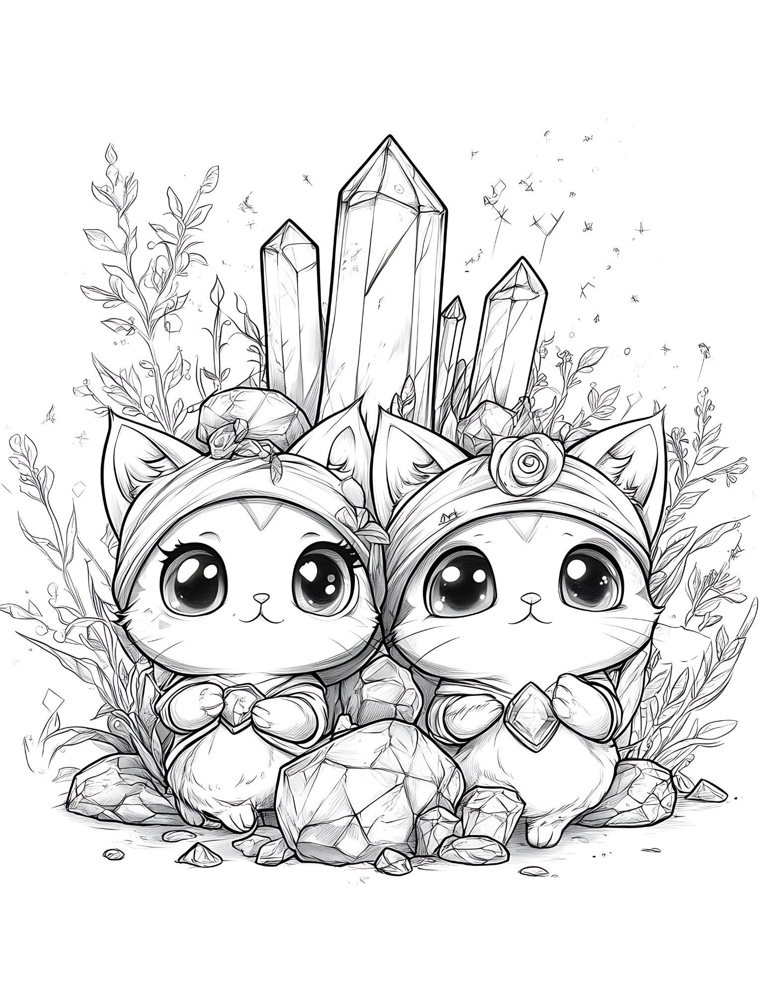 Fantasy Crystal Critters Coloring Pack | Fantasy Themed Art | High ...