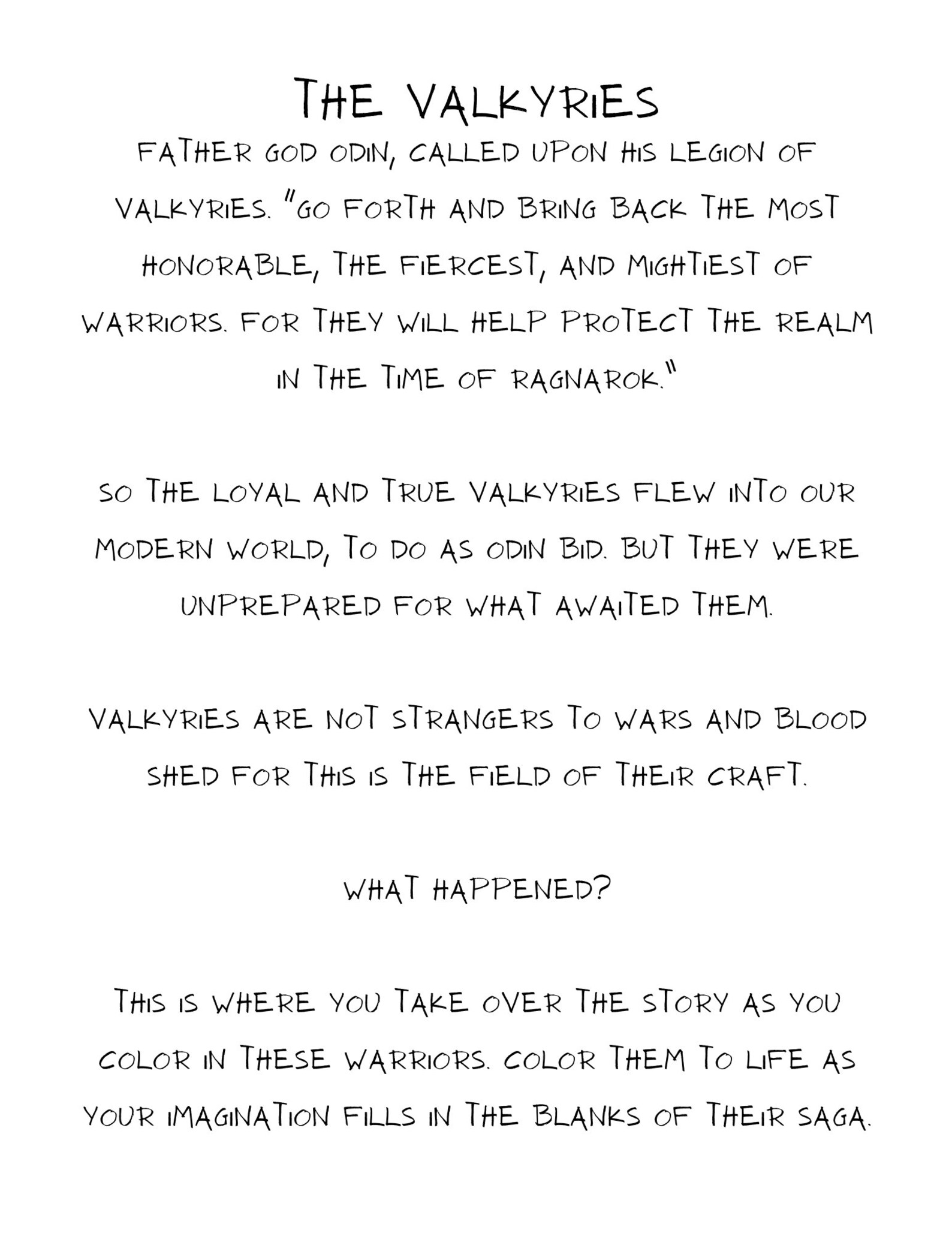 Valkyries Coloring Pages. Coloring Pages for Adults and Teens. High ...