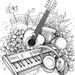 Music Meditation Coloring Pages for Adults, Spiritual Art (PDF Download ...