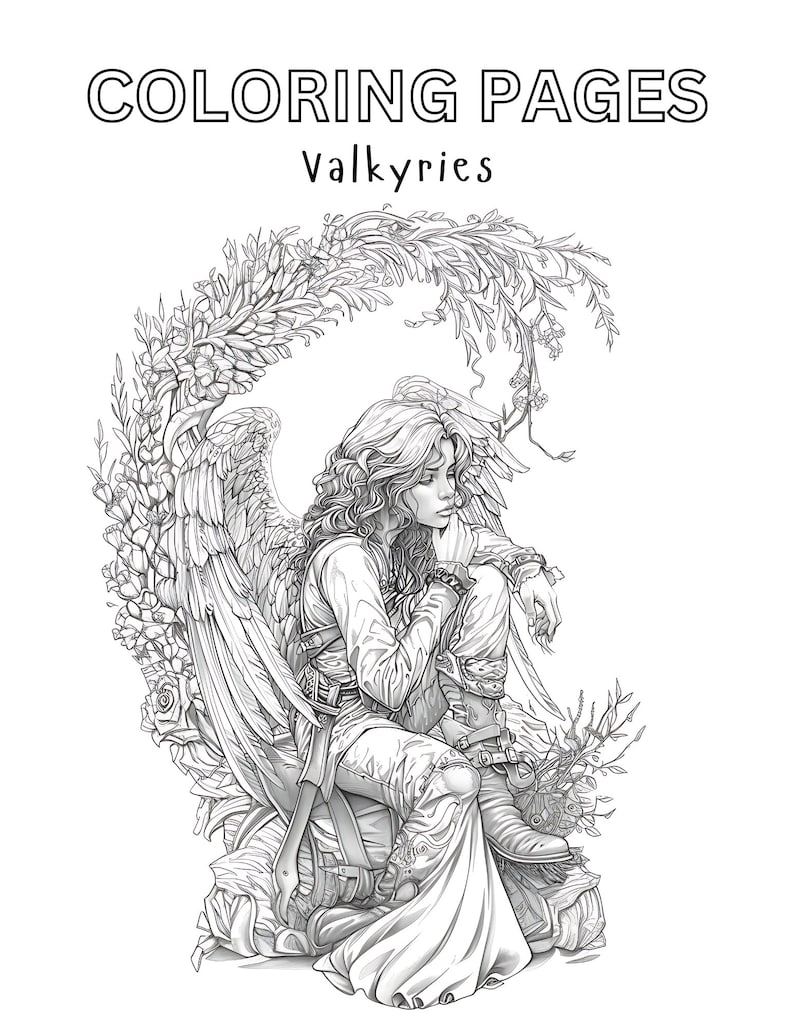 Valkyries Coloring Pages. Coloring Pages for Adults and Teens. High ...