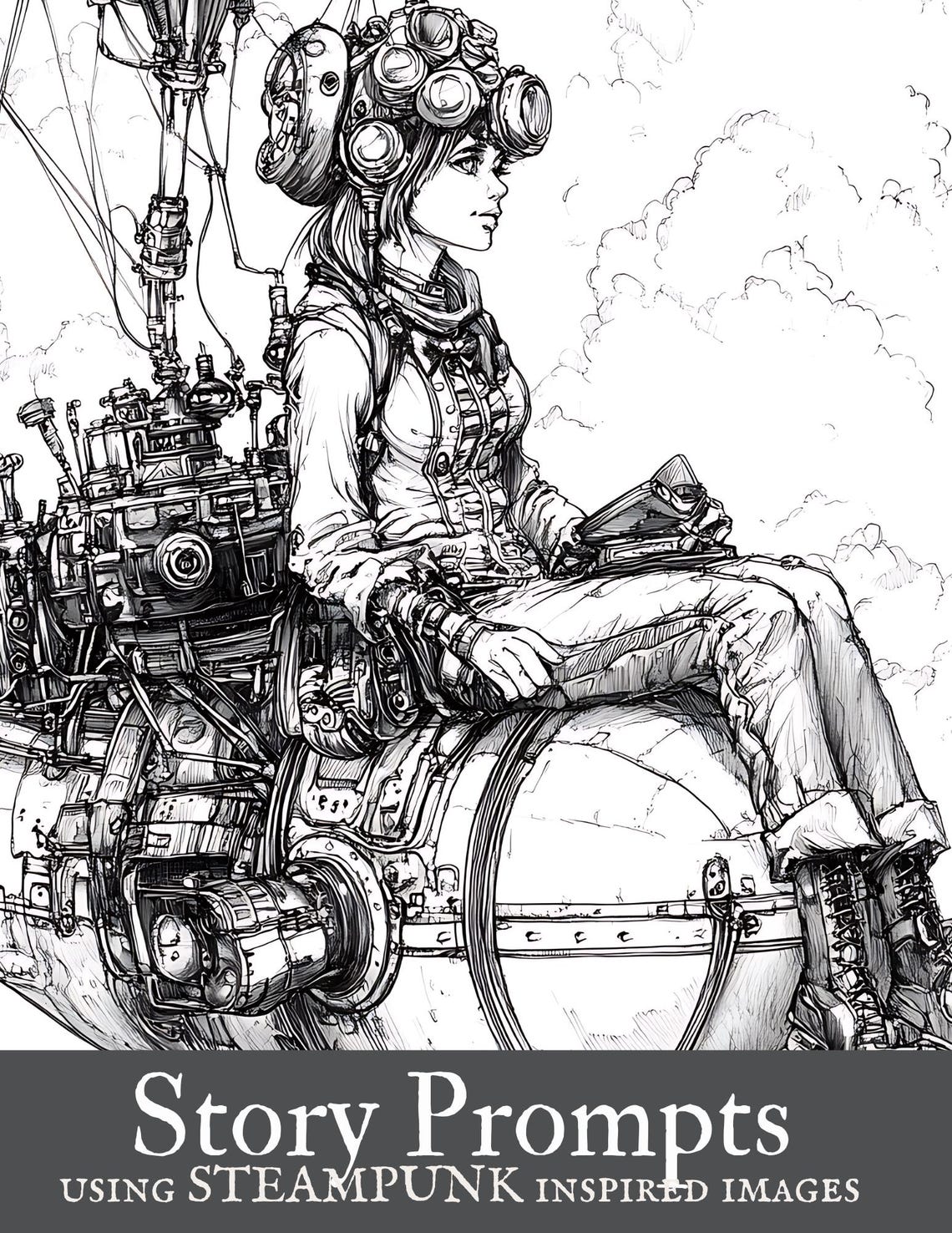 Steampunk Story Prompts | PDF Printable Pack of Images and Note Sheets ...