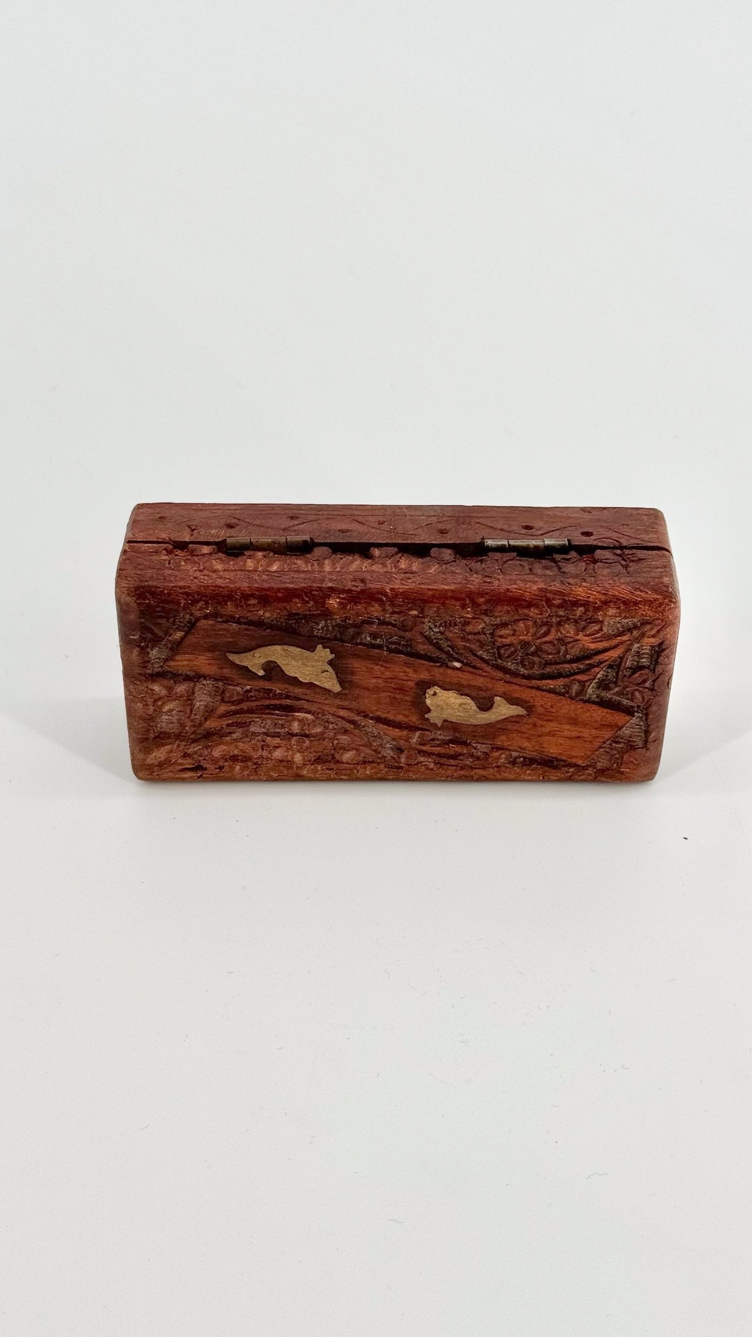 Brass Fish Inlay Wooden Box - Etsy