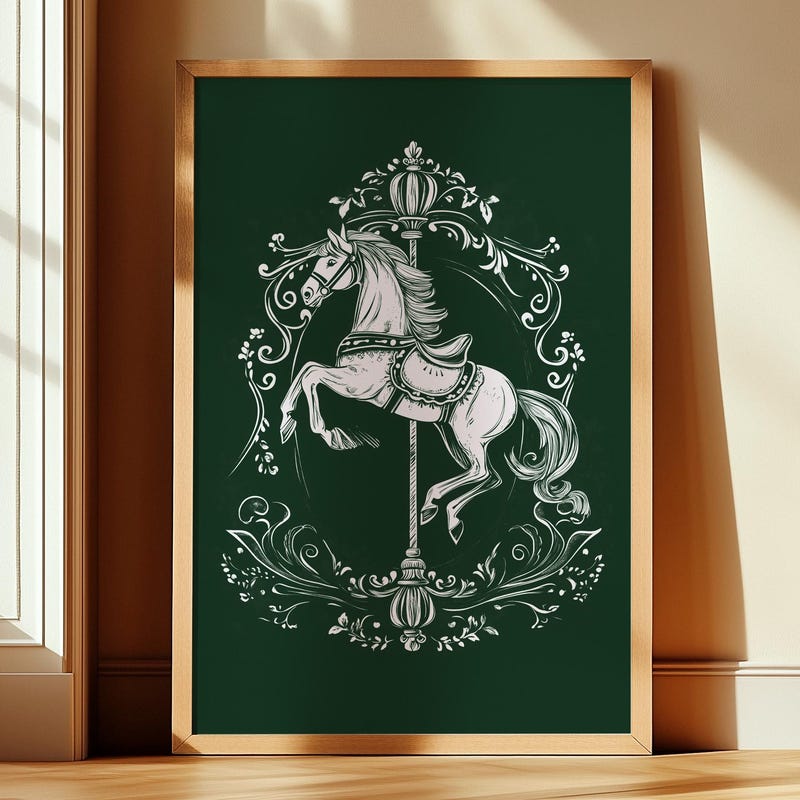Carousel Horse Art - Etsy