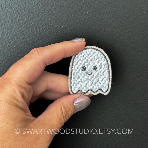 Embroidered Ghost Patches - Etsy
