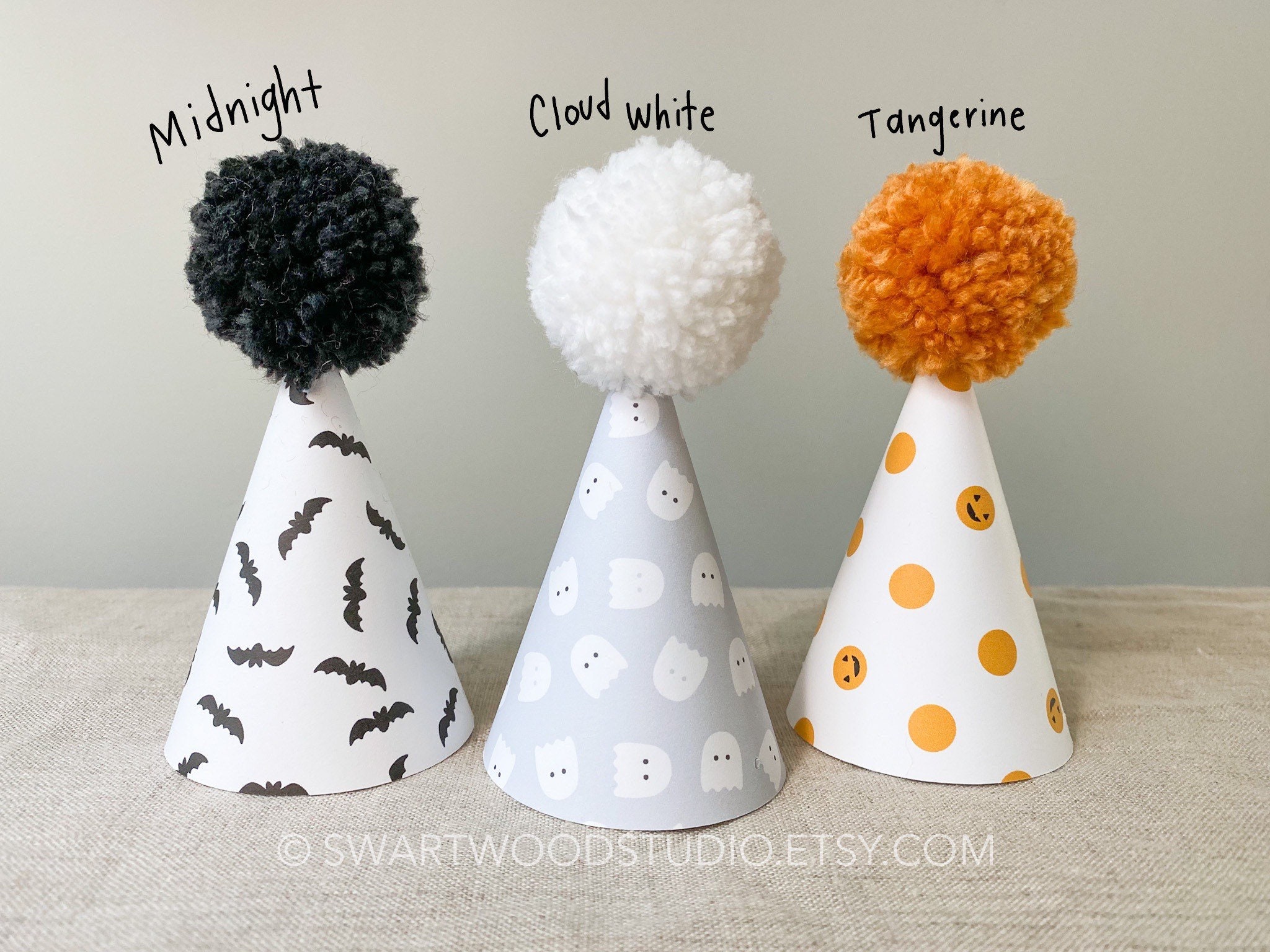Pom Party Hat - October Halloween Collection - Etsy