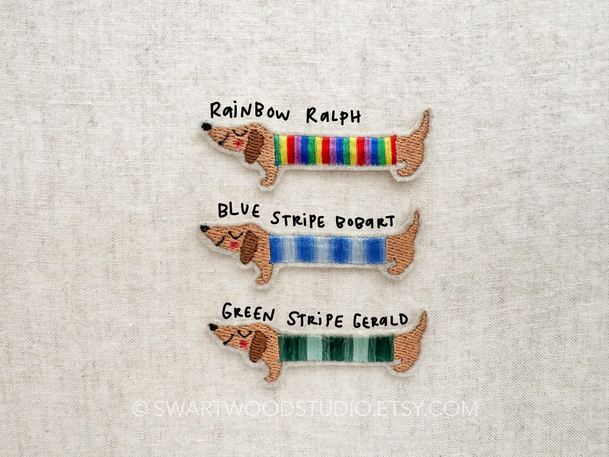 Lucky Hot Dog Dachshund in a Sweater Embroidered Decorative Iron on ...