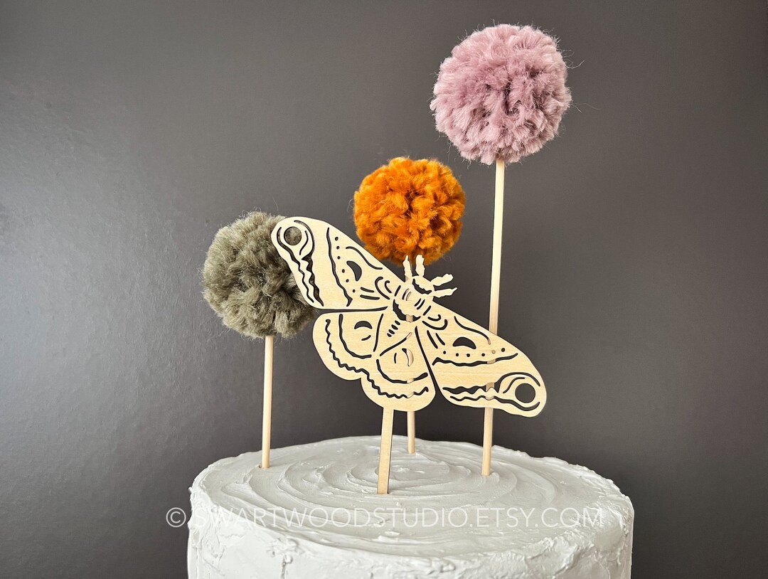 Butterfly Moth Wedding Birthday Cake Topper - Etsy