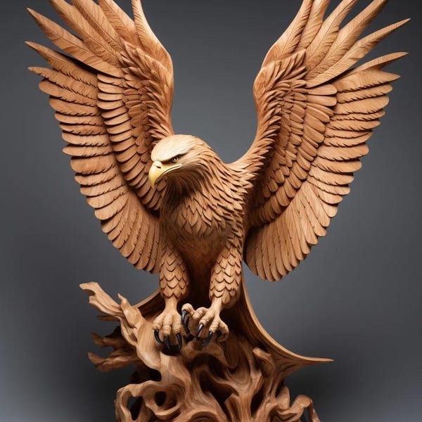 Eagle Wood Carving - Etsy